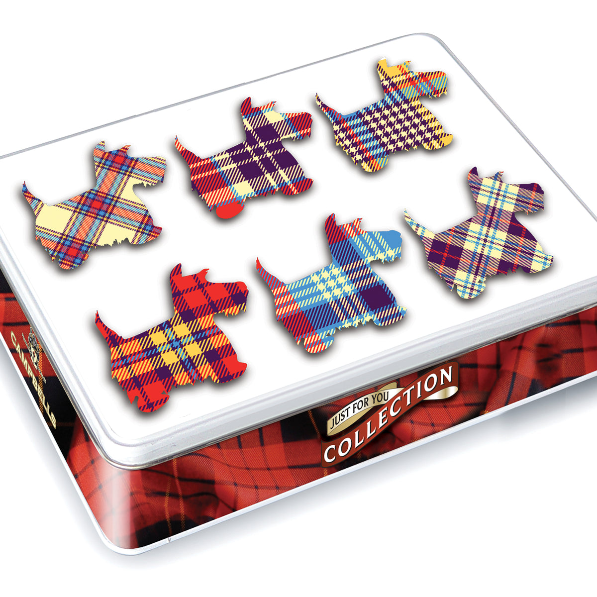 150g Tartan Scottie Dog Assorted Shaped Shortbread Tin – Capercaillie Gifts